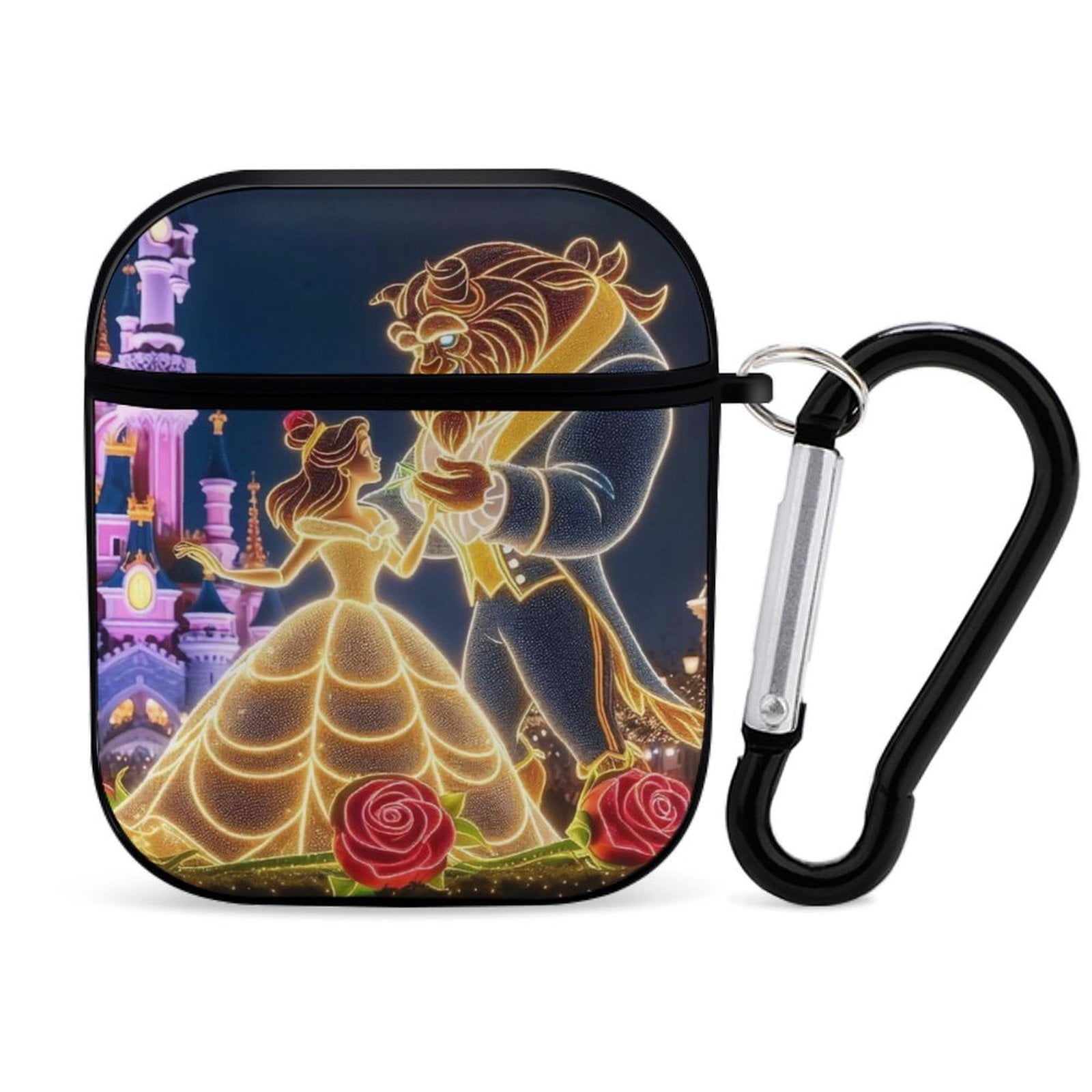 for AirPods Case Cover,Beast Princess Belle Beauty Rose Airpod Case,PC ...