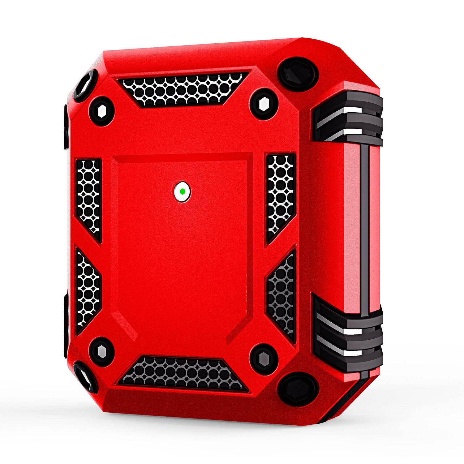 AirPods Case Heavy Duty Armor Cover+Keychain Clip For Apple AirPods (1st & 2nd Gen) / AirPods ...