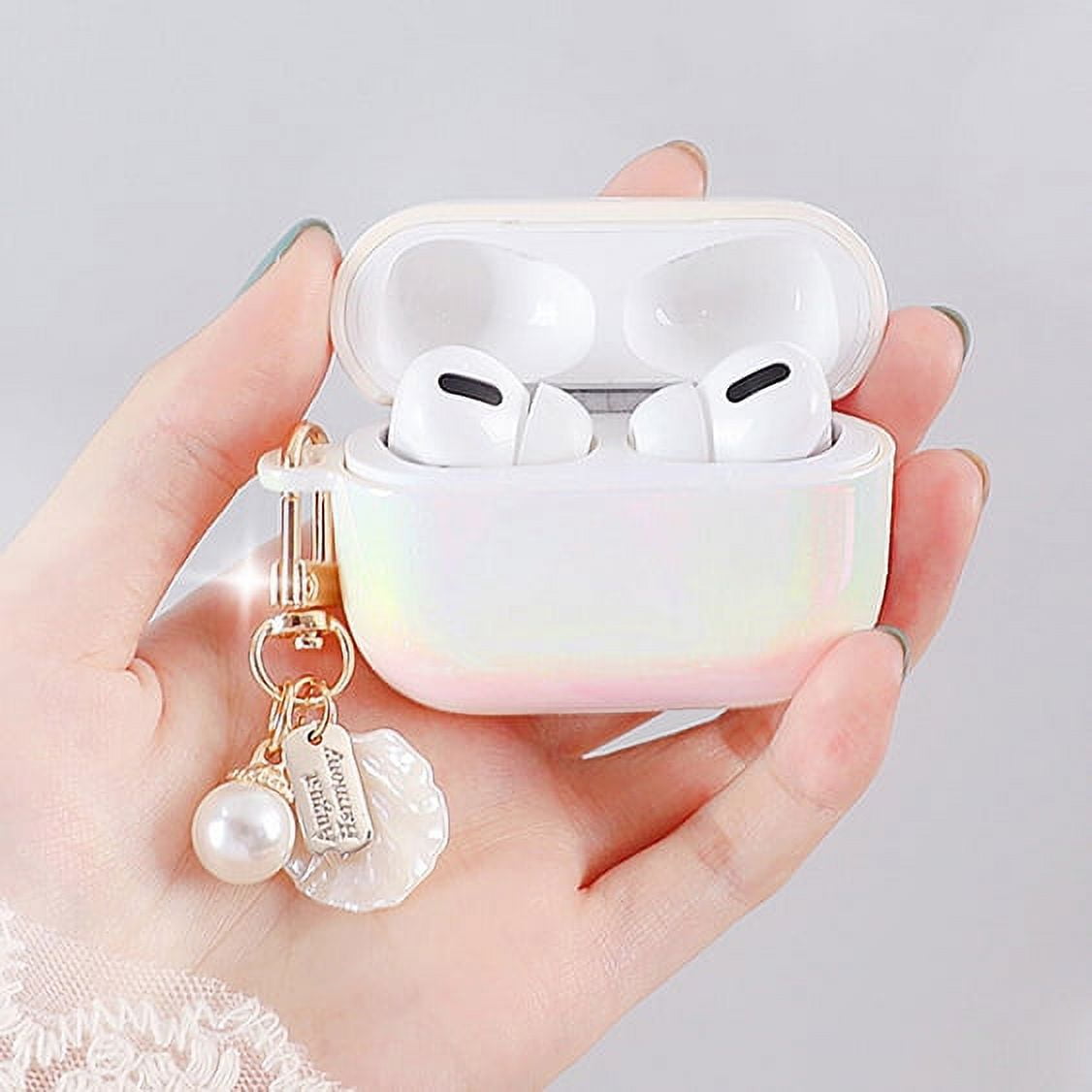 AirPods Pro Case with Keychain, GMYLE Water drop Style Hard Shell Case ...