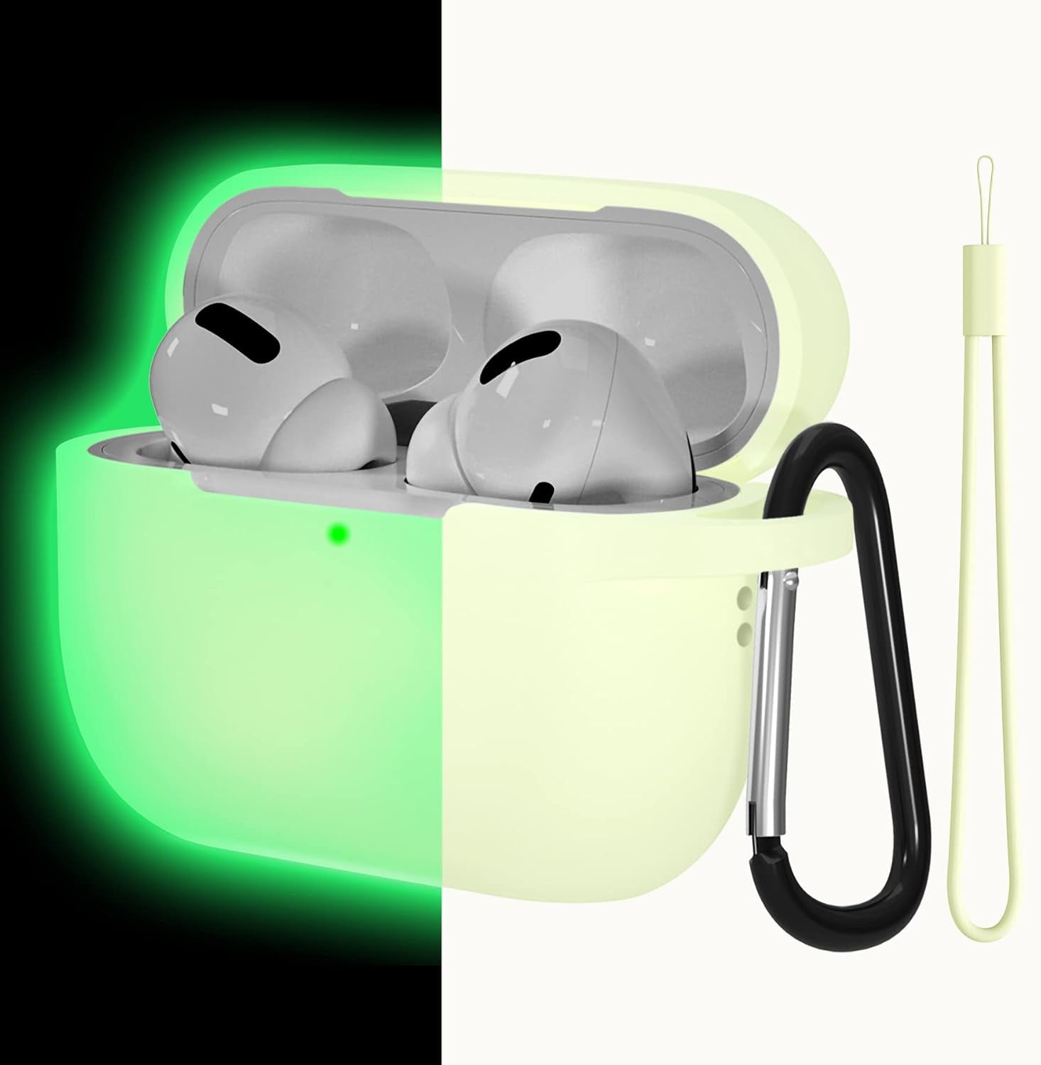 AirPods Pro protective case compatible with keychain/lanyard, soft ...