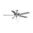 AirPro Electric Standard 52 in. Brushed Nickel 5-Blade AC Motor Ceiling ...