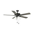 AirPro 52 in. Matte Black 5-Blade AC Motor Transitional Ceiling Fan ...