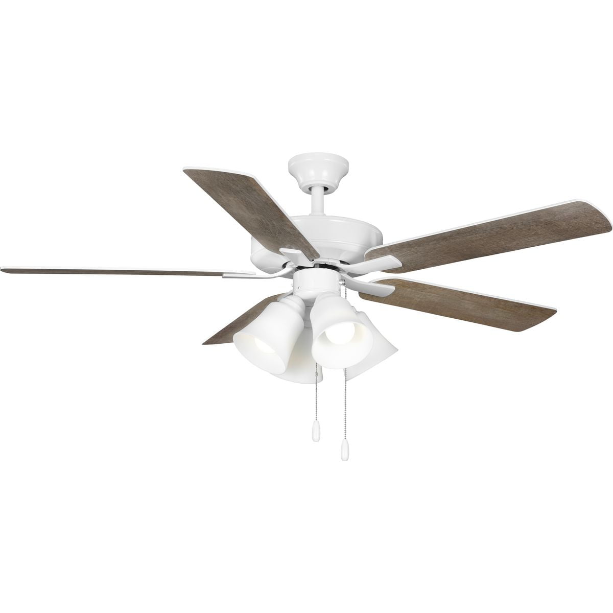 AirPro 52 in. White 5-Blade AC Motor Ceiling Fan with Light - Walmart.com