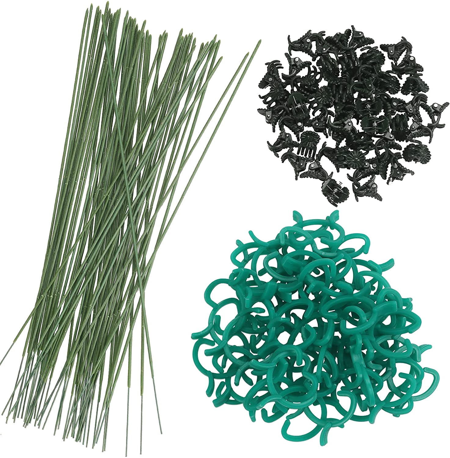AirSMall 100Pcs Garden Plant Fixing Clips Greenhouse Vine Support Ties ...