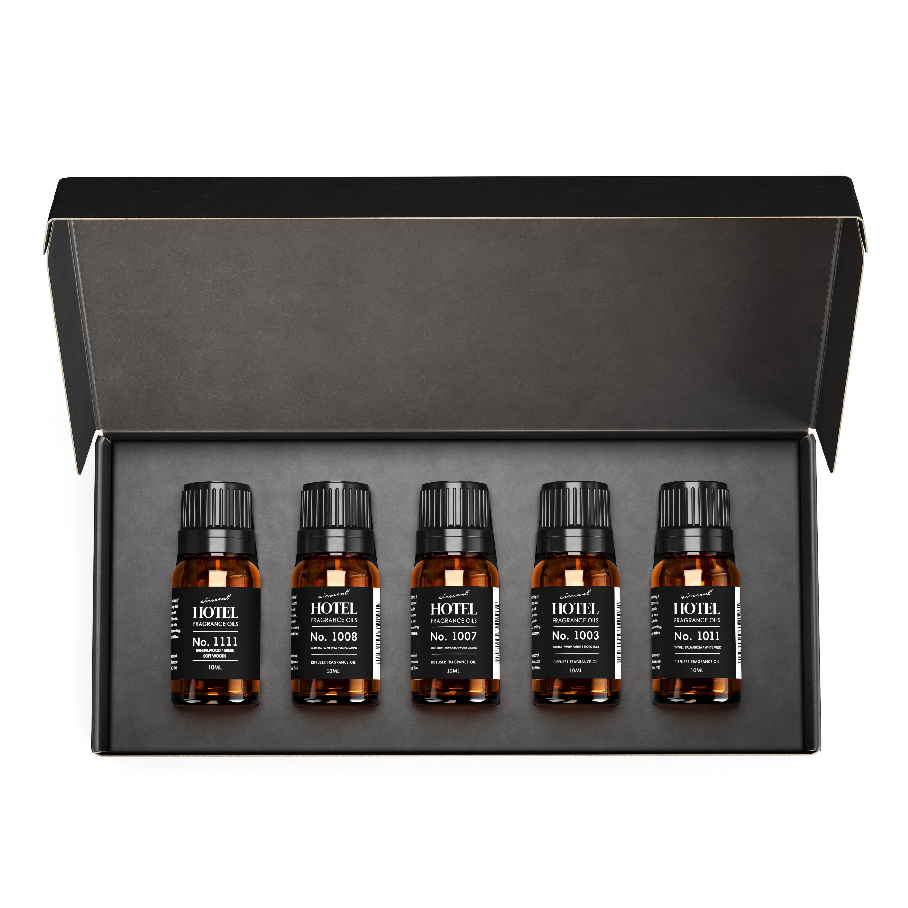 AirScent Hotel Diffuser Oil Gift Set - Inspired by The Most Popular 5 ...