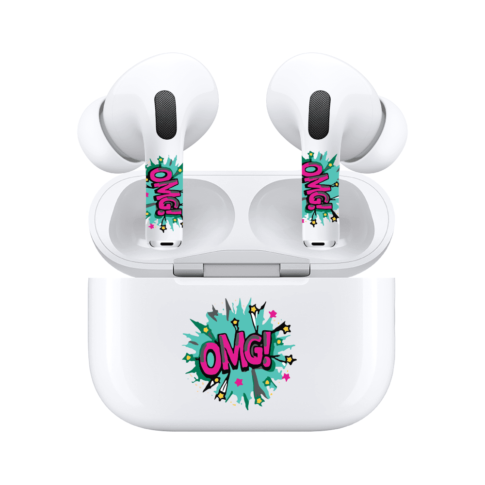 AirSkins OMG Sticker for AirPods 4 - Funny Sticker, Cool Decal Stickers ...