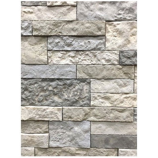 AirStone Spring Creek Decorative Faux Brick Wall Tile, 8 Sq Ft Coverage ...