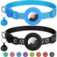 AirTag Cat Collar, 2 Pack Reflective Kitten Collar with Waterproof Air ...