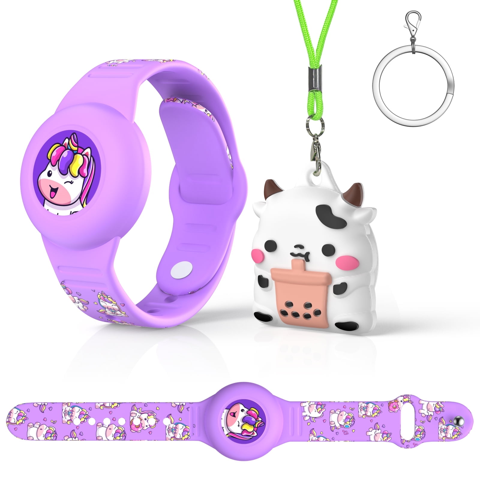 AirTag Children's Bracelet and Necklace，2 Pack MOWYEOK Waterproof ...