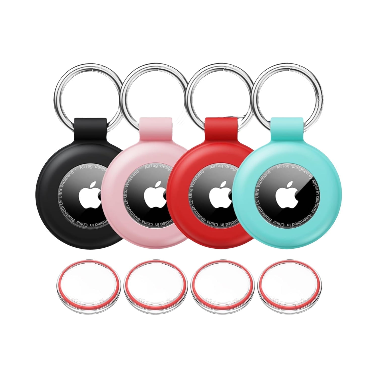 AirTag Holder AirTag Case Keychain Air Tag Holder, Waterproof Silicone ...