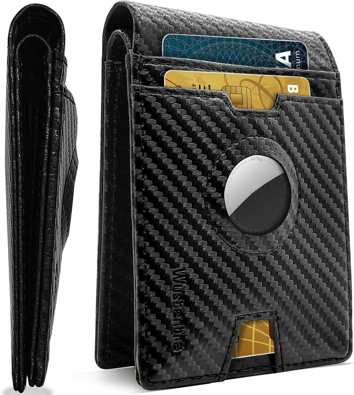AirTag Mens Wallet, Minimalist Air Tag Wallets, Slim Wallet for Airtag ...