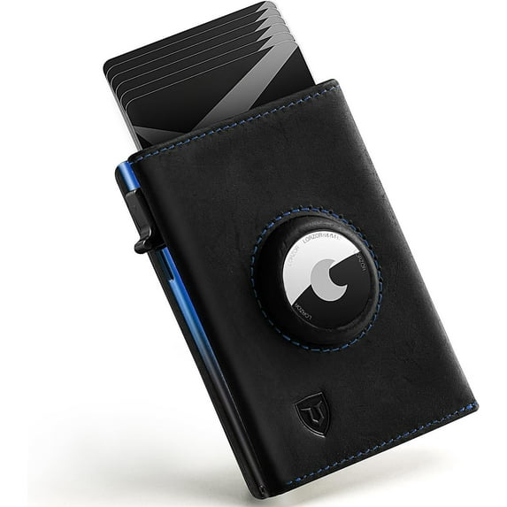 AirTag Wallet - Full Grain Leather, Mens Minimalist Wallet with Air Tag ...