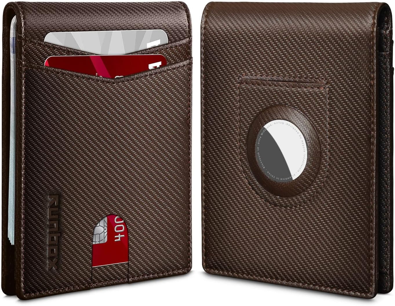 AirTag-Wallet-Mens-Slim-RFID Blocking Wallets Leather with Bill ...