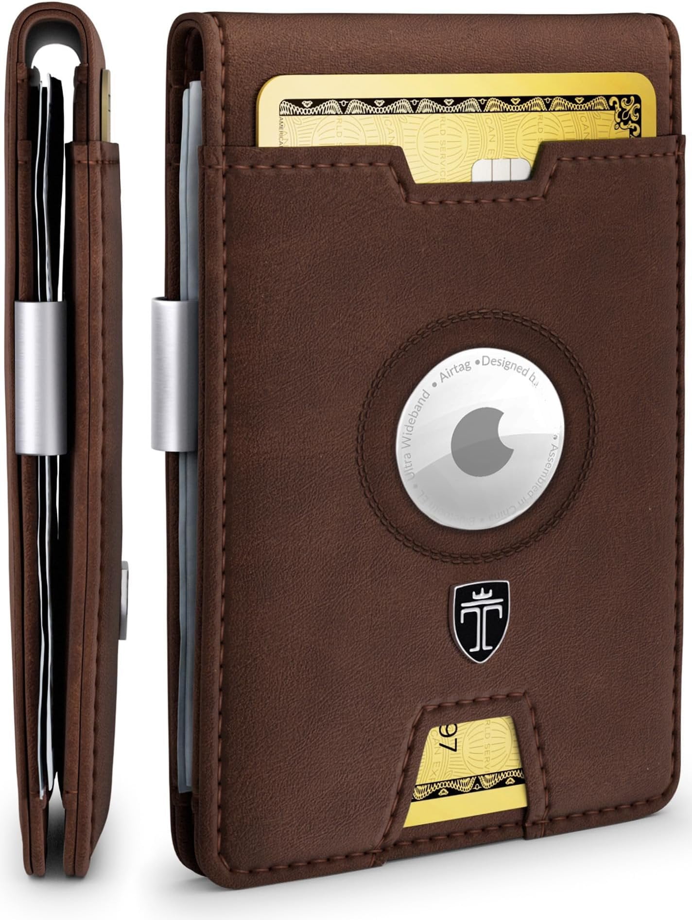AirTag* Wallet Mens Wallet with Clip Air Tag Wallet Card Holder RFID ...
