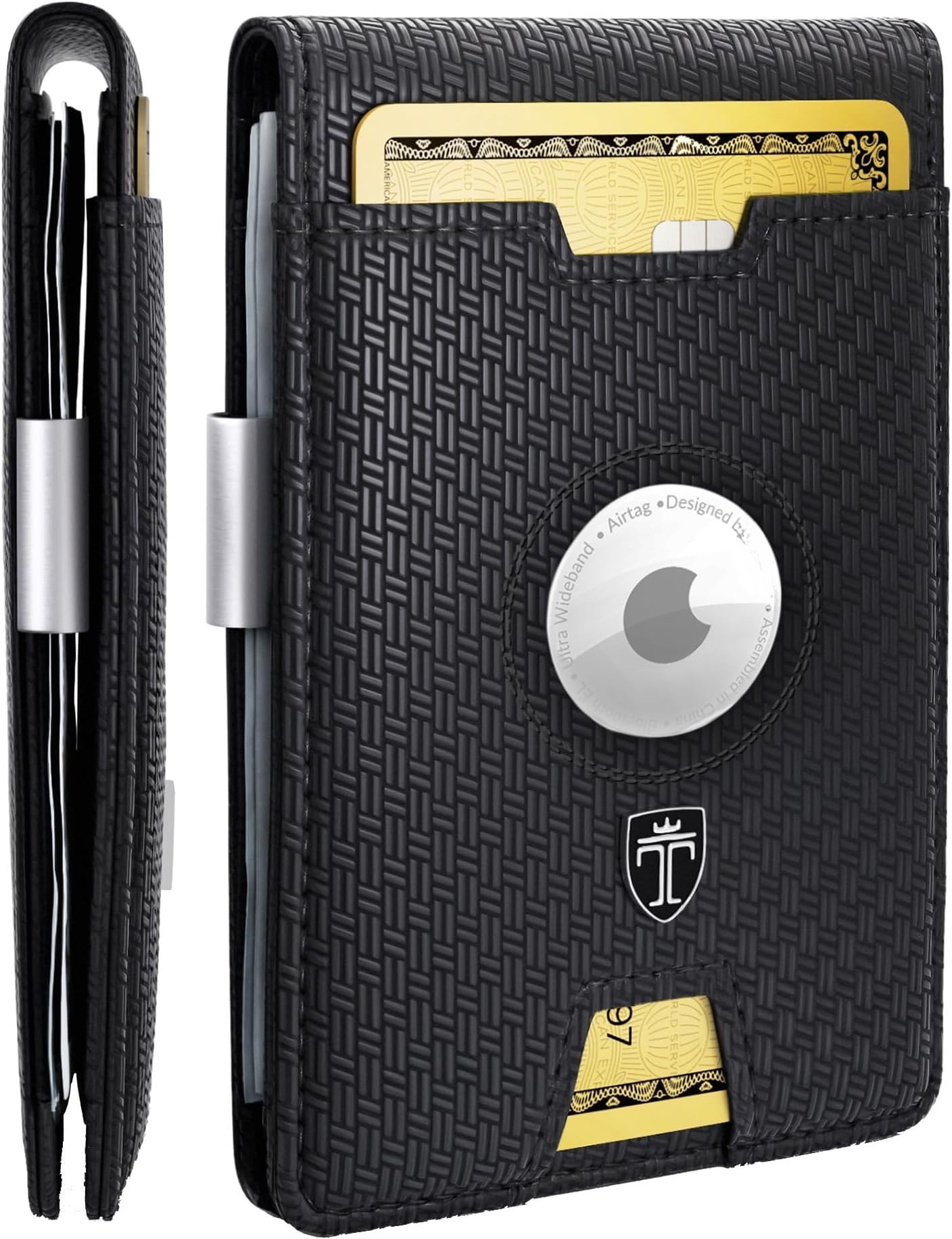 AirTag* Wallet Mens Wallet with Clip Air Tag Wallet Card Holder RFID ...