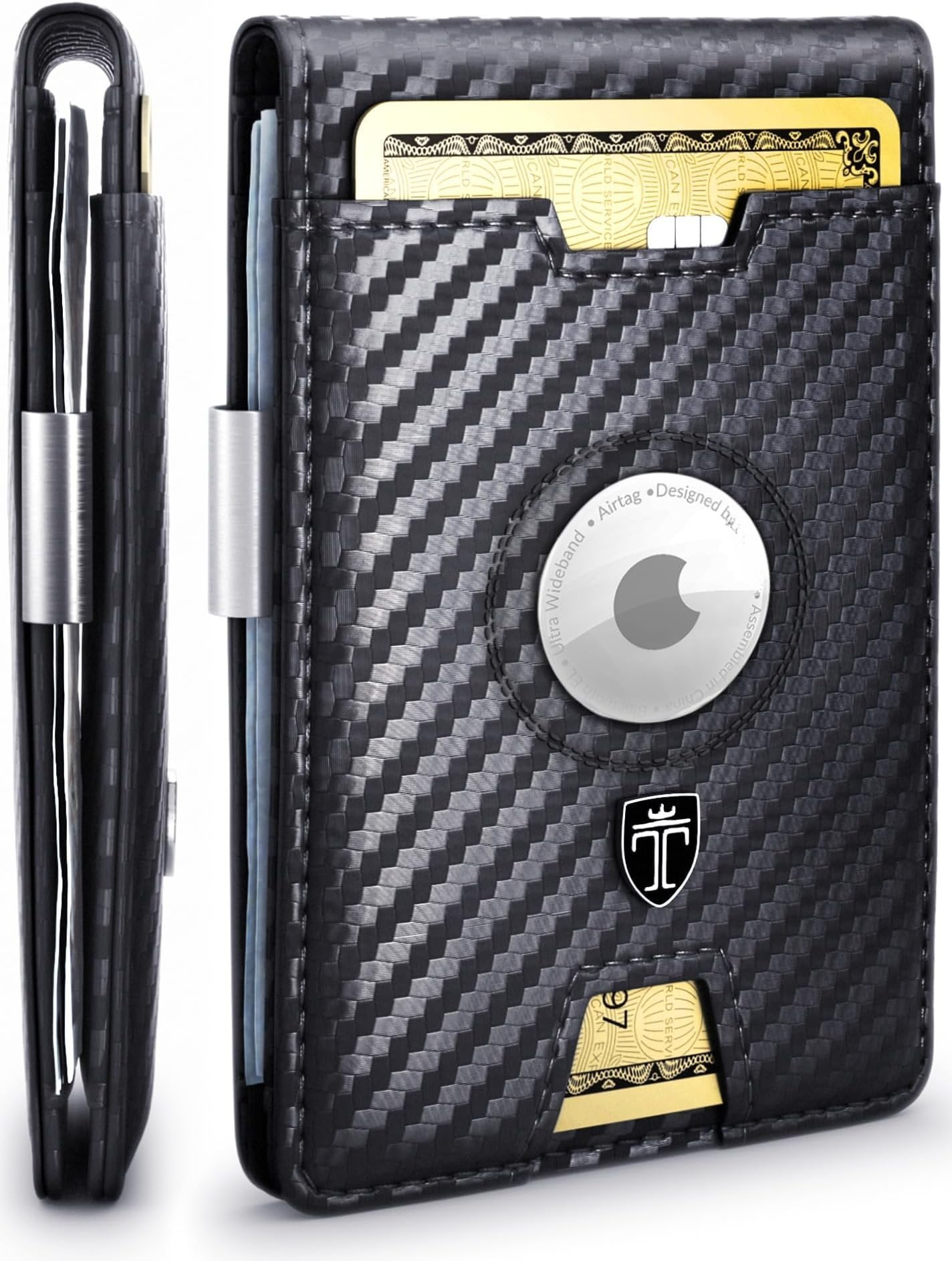 AirTag* Wallet Mens Wallet with Clip Air Tag Wallet Card Holder RFID ...