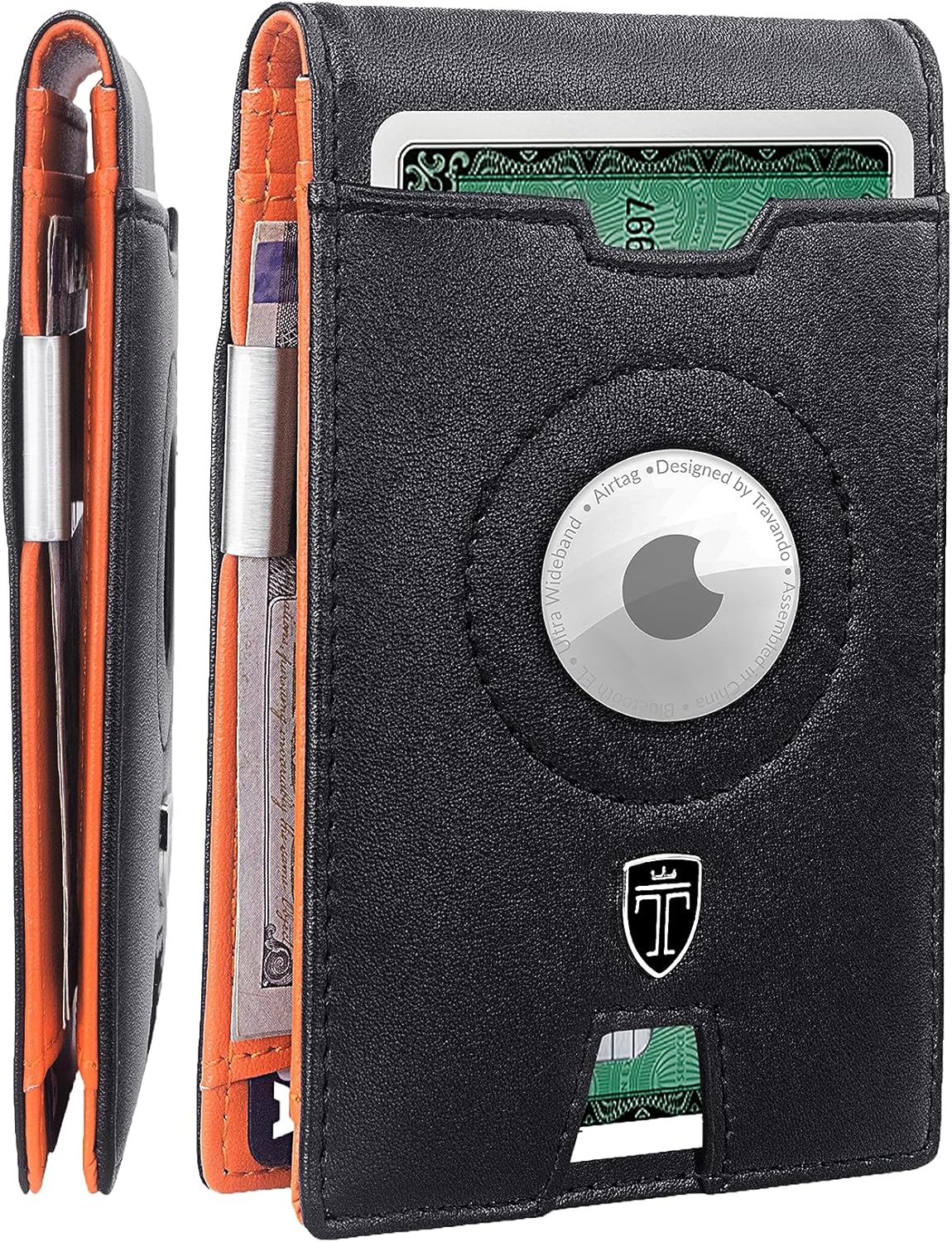 AirTag* Wallet Mens Wallet with Money Clip Air Tag Wallet Card Holder ...