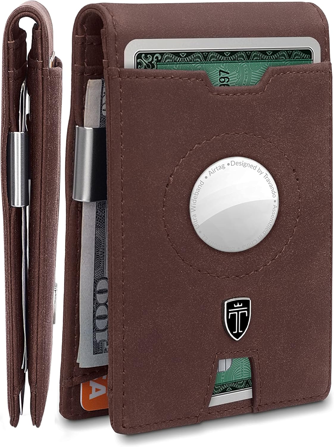 AirTag* Wallet Mens Wallet with Money Clip Air Tag Wallet Card Holder ...