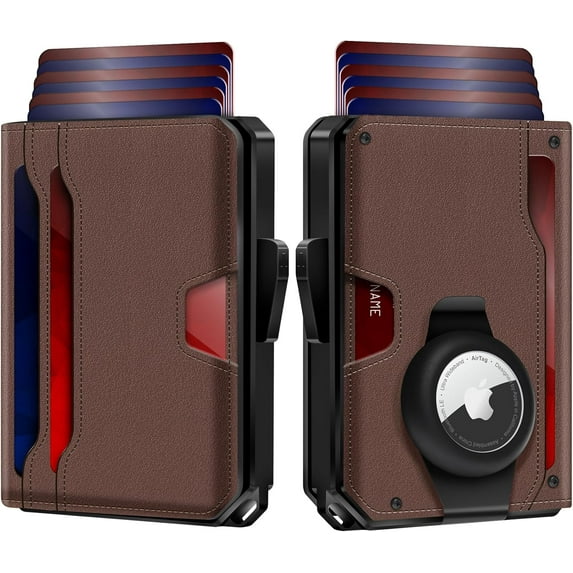 AirTag Wallet for Men RFID Technology Credit Card Holder with Clip Slim ...