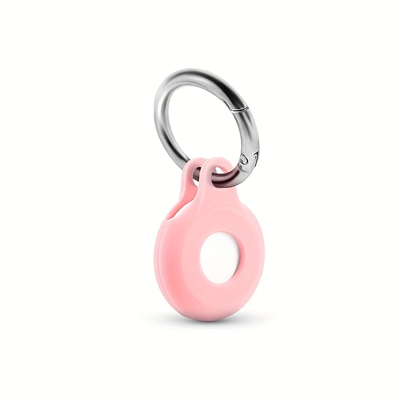 AirTag case key fob, silicone pendant with keychain hook, safety anti ...