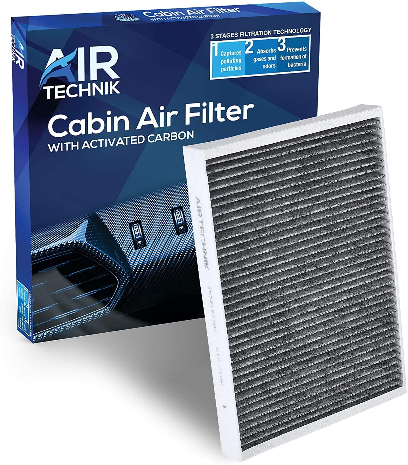 AirTechnik 4M0-819-439A Cabin Air Filter w/Activated Carbon Fits 2017 ...