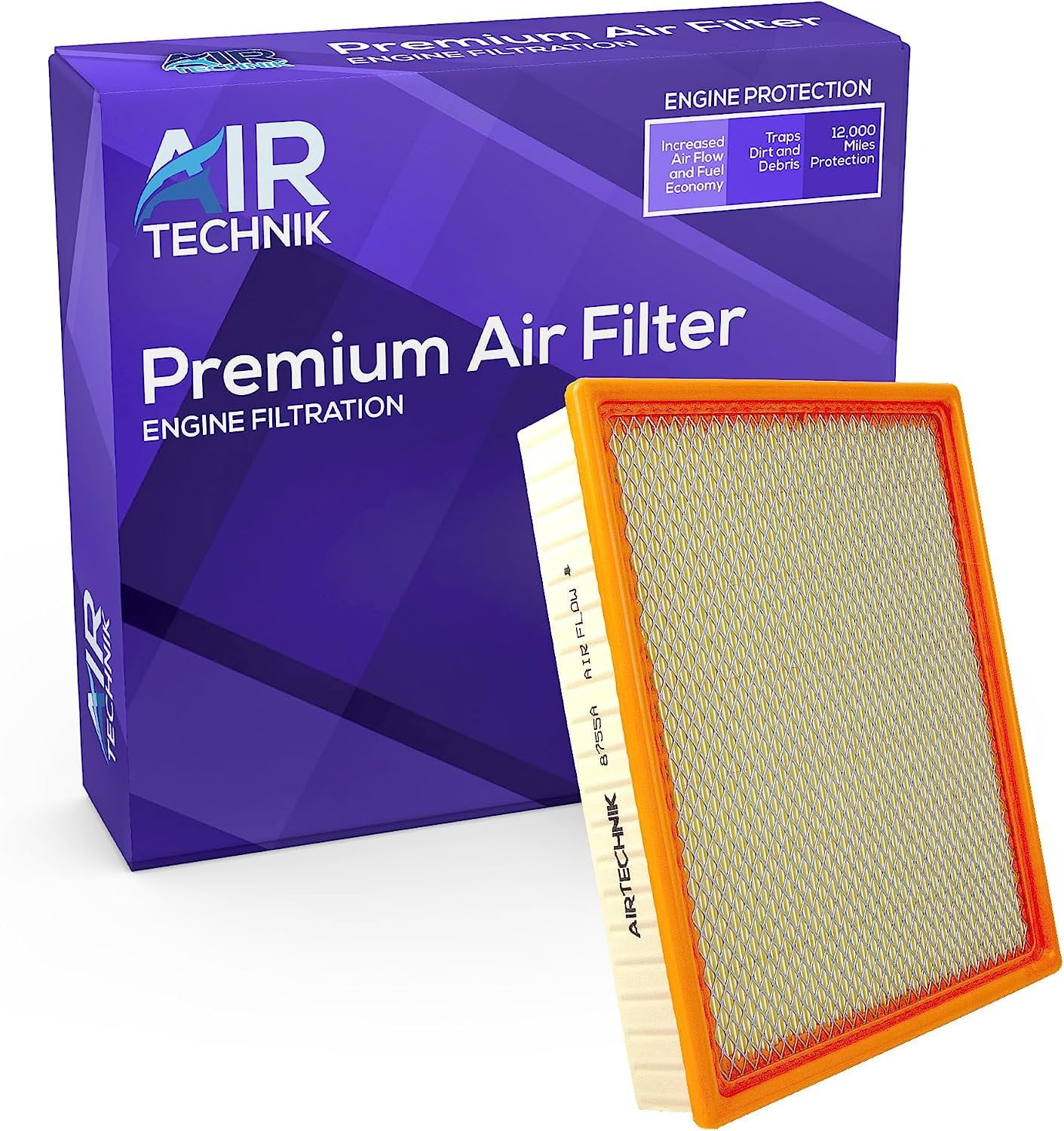 AirTechnik CA8755A Replacement Engine Air Filter Fits Select Cadillac ...