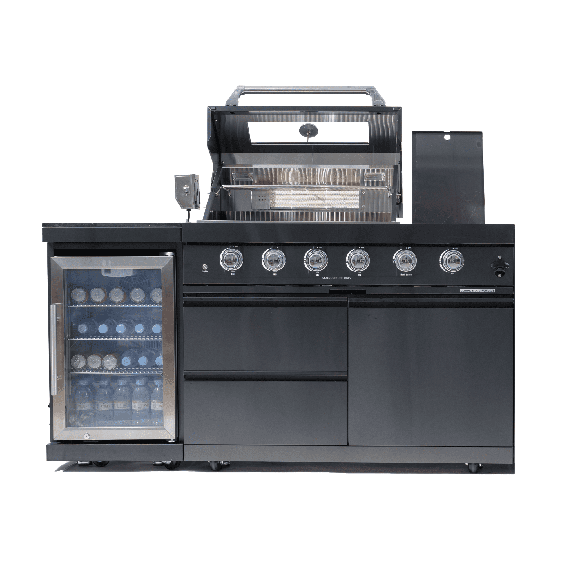 AirWire 104" Modular Outdoor Kitchen Island: 4-Burner 85000 BTU Gas ...