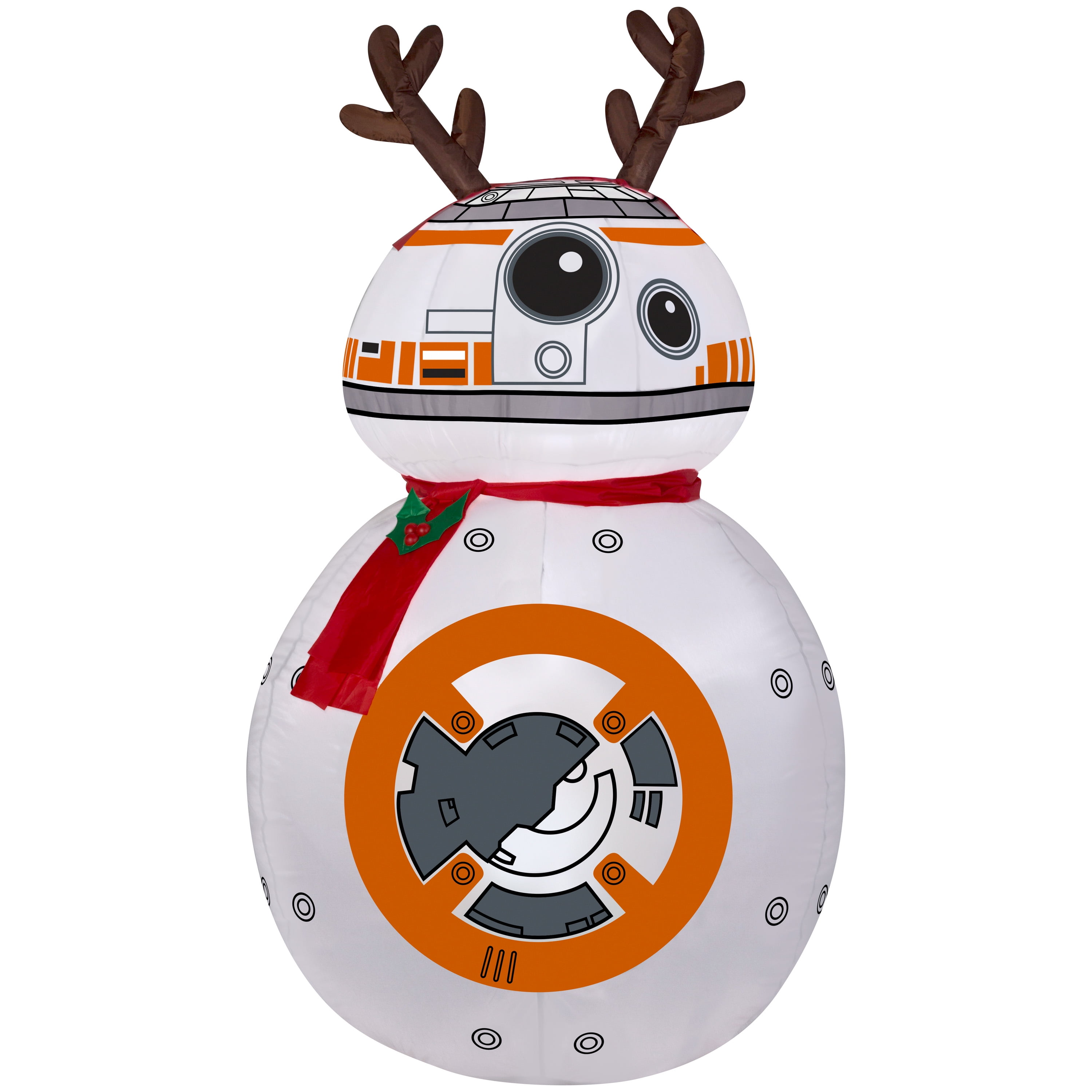 Airblown Inflatable-BB-8 w/Reindeer Ears and Scarf-MD Star Wars 4.5 ft ...