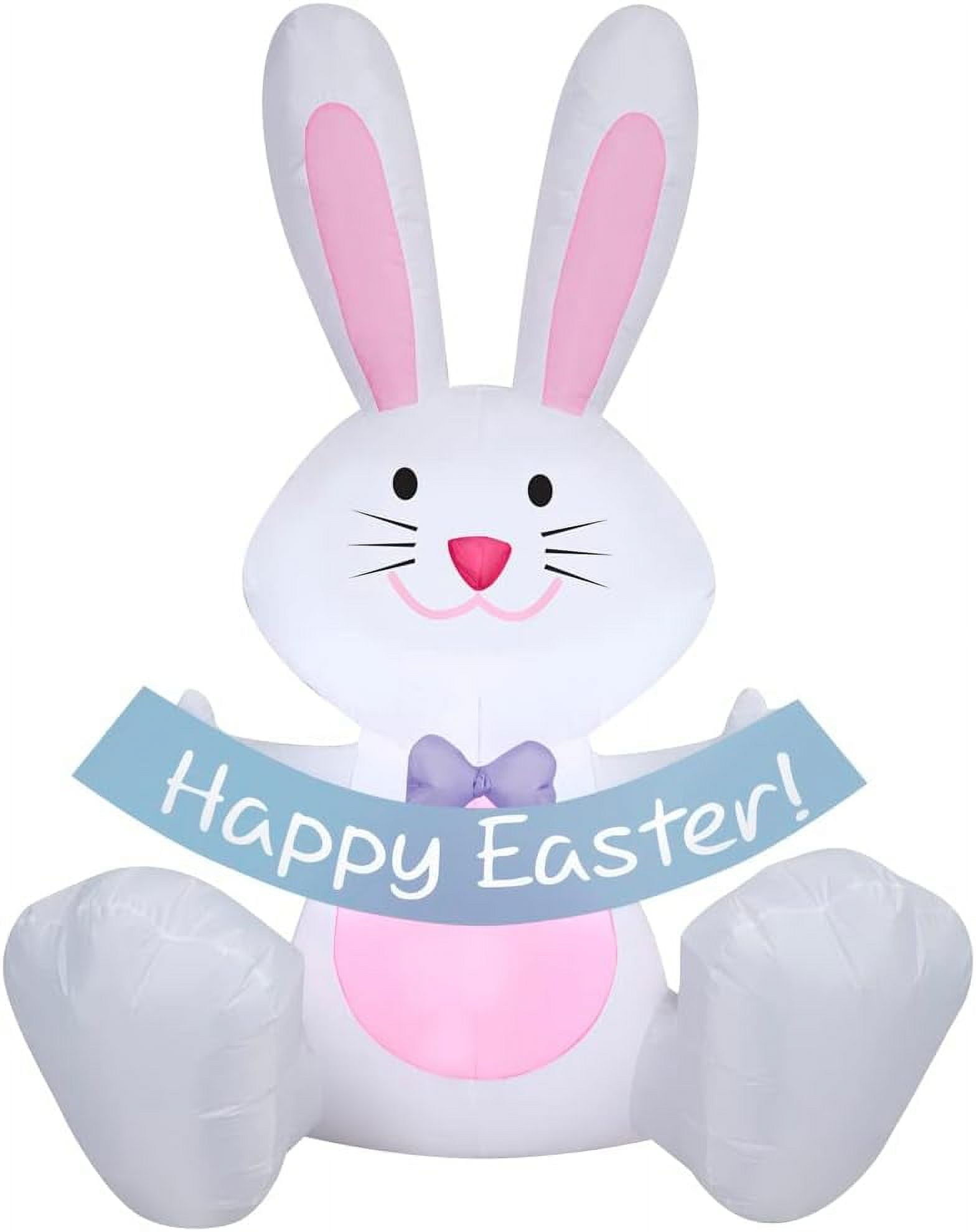 Airblown Inflatable Easter Bunny with Banner, 5 ft Tall - Walmart.com