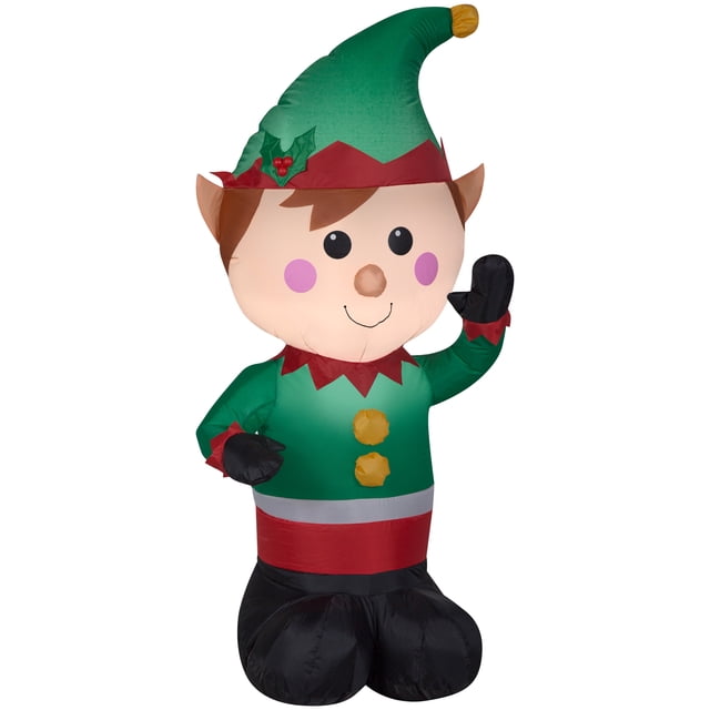 Airblown Inflatable Elf 4ft tall by Gemmy Industries - Walmart Business ...