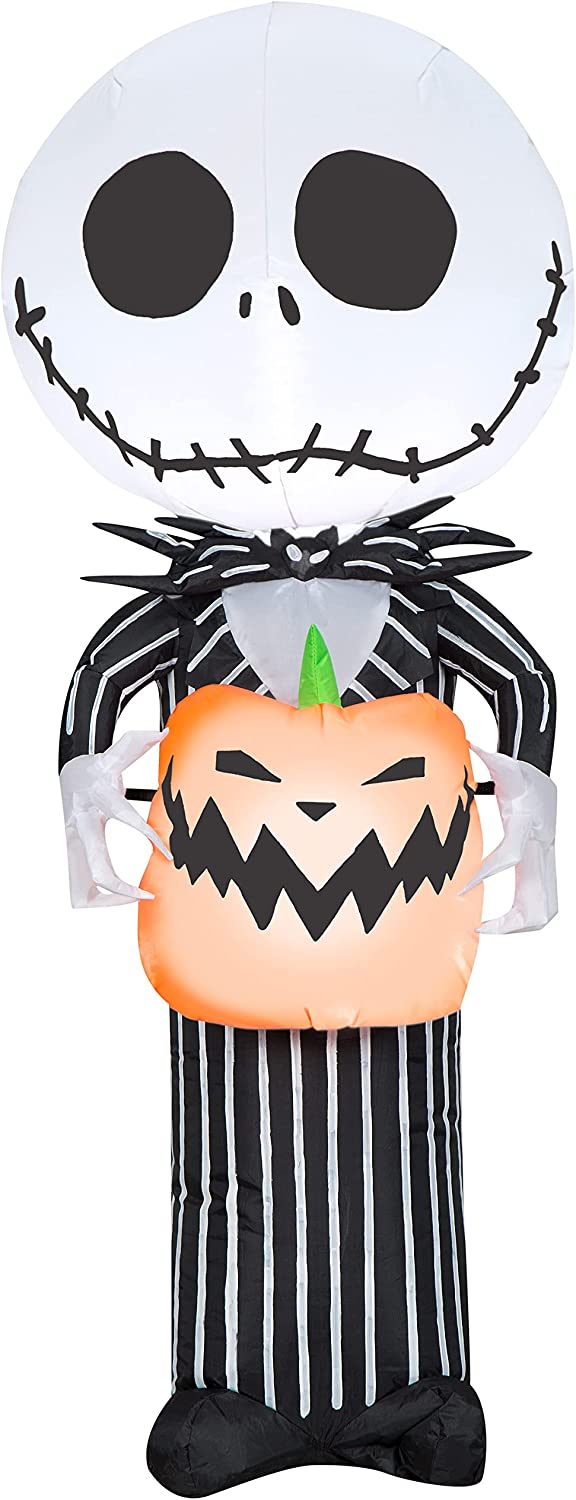 Airblown Inflatable Jack Skellington with Jack-O'-Lantern, 3.5 Feet ...