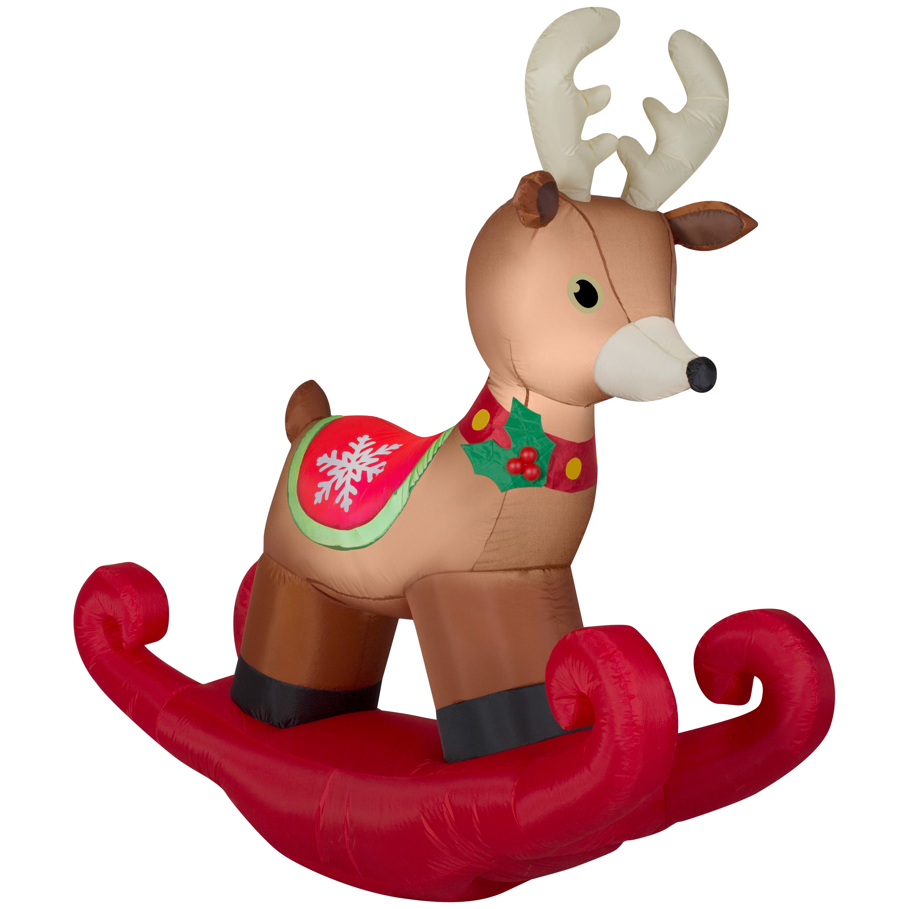Airblown Inflatable-Reindeer on Rocker 6ft tall by Gemmy Industries ...