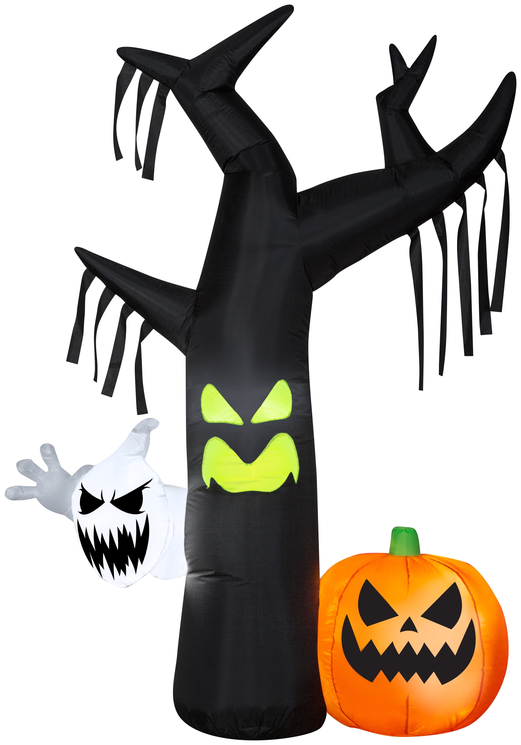 Gemmy Airblown Inflatable Ghostly Tree Scene 7FT, Outdoor Big Halloween ...