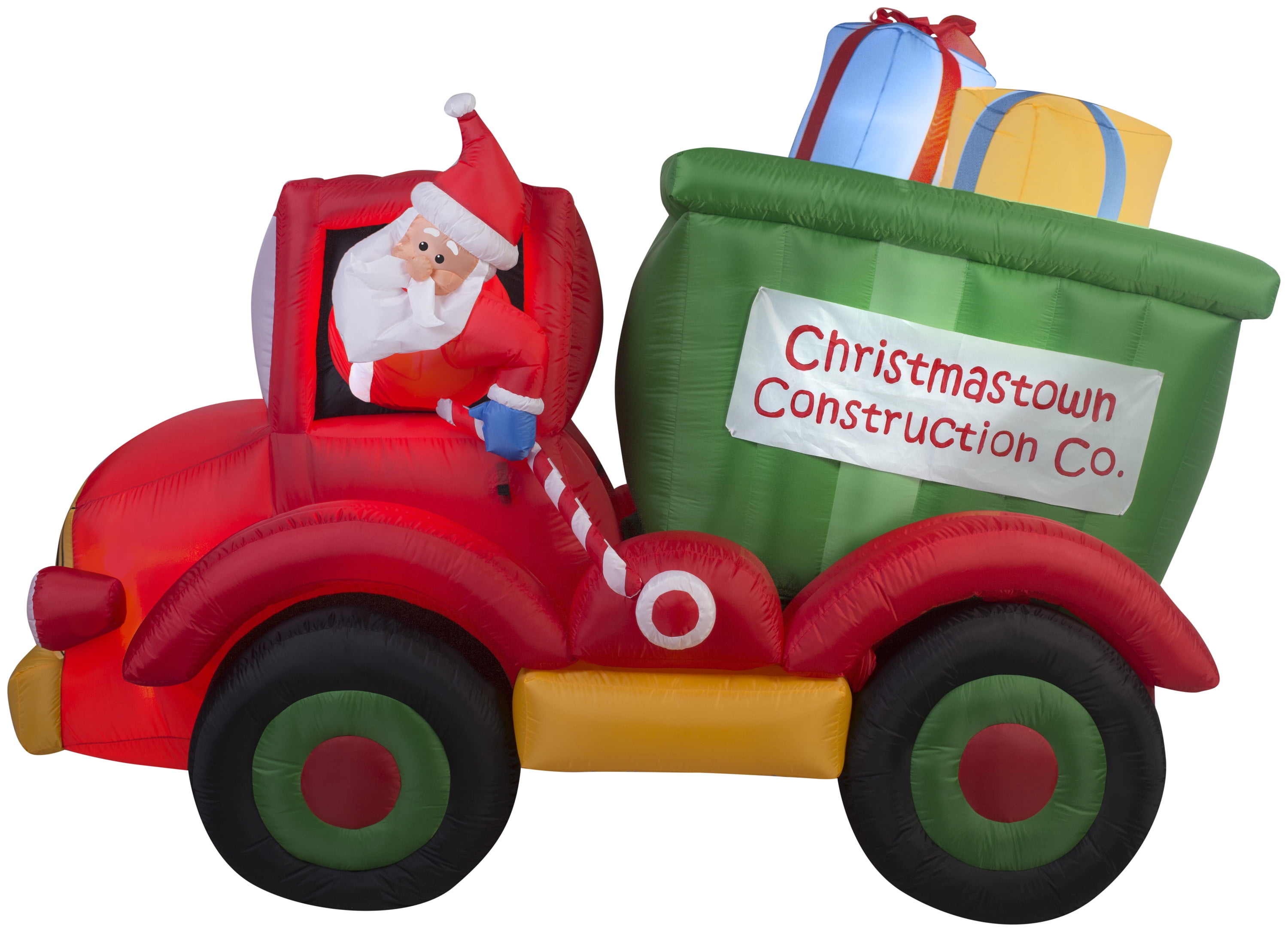 8 ft. W x 6 ft. H Inflatable Animated Dump Truck with Presents ...