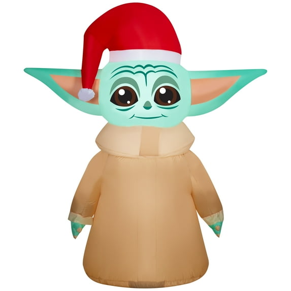 Airblown Inflatables Star Wars Mandalorian Grogu with Santa Hat ...