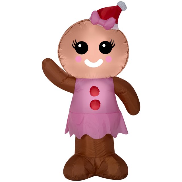 Airblown Inflatables Gingerbread Woman, 4' - Walmart.com
