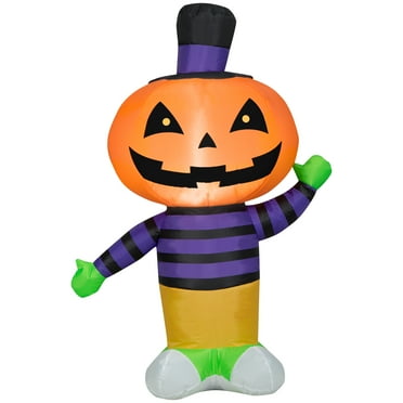 Airblown Inflatables 4.8FT Tall Halloween Inflatable Spooky Pumpkin ...