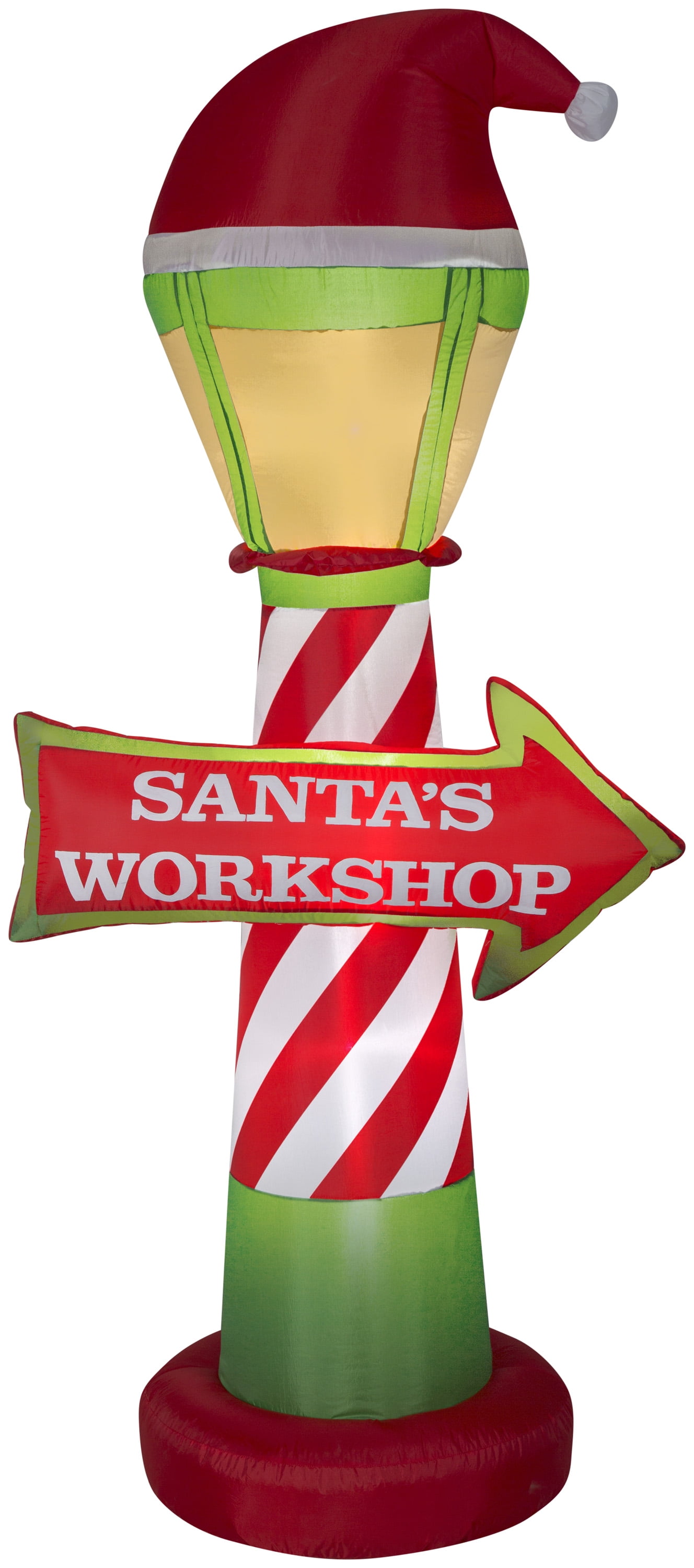 Airblown Inflatables Santa's Workshop Lamp Post and Sign Large ...
