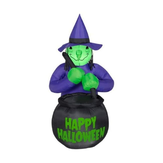 Airblown Inflatables G08 73258X Witch with Caldron, Multi Color ...