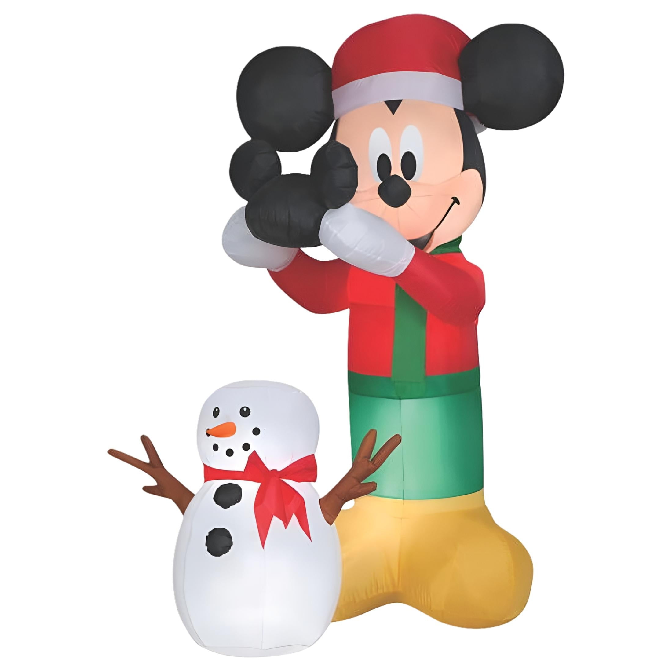 "Disney Airblown Mickey Snowman Blowup Decoration, 72"" Animated ...