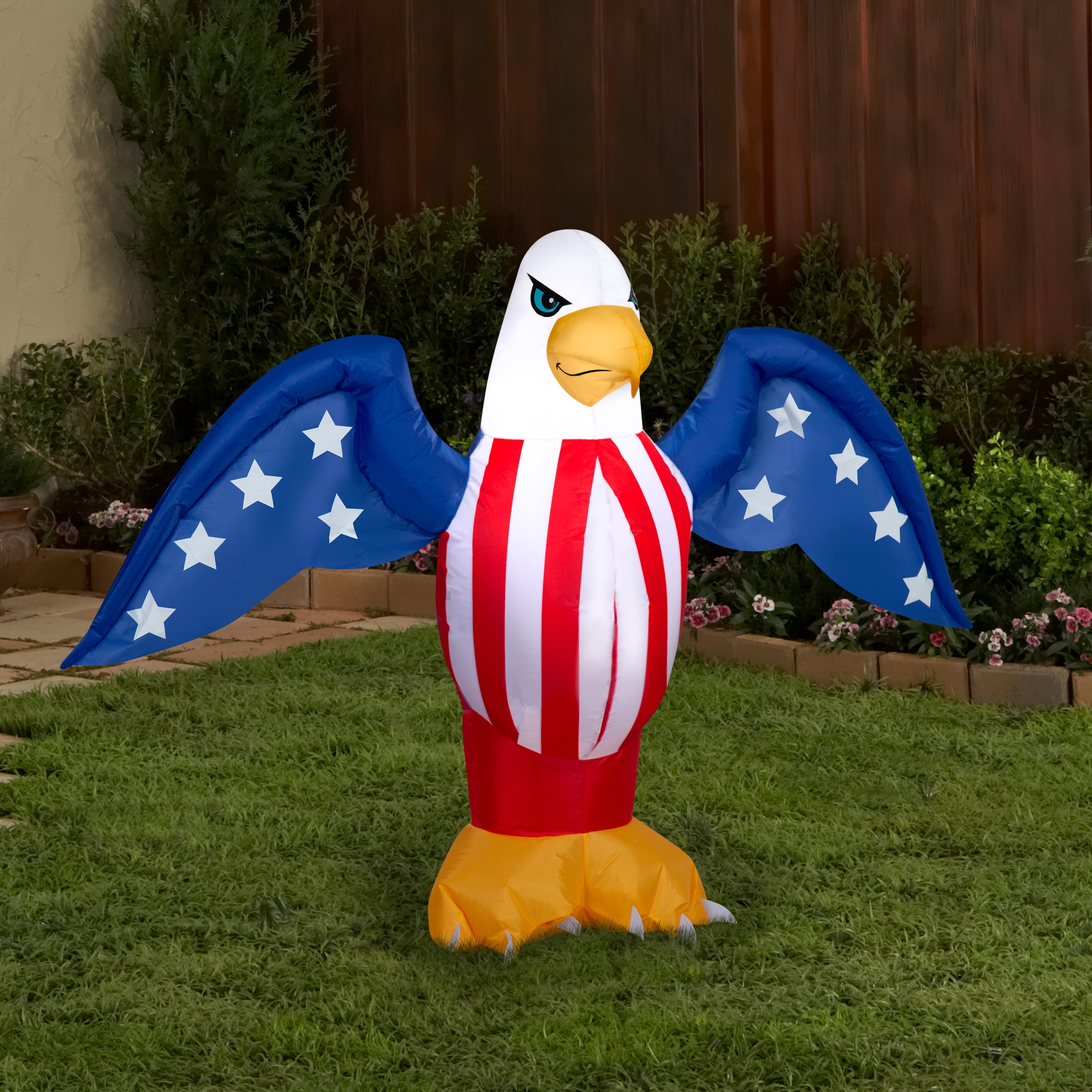 4th of July, Patriotic Light-Up Eagle Airblown Inflatable, 3', by Way ...
