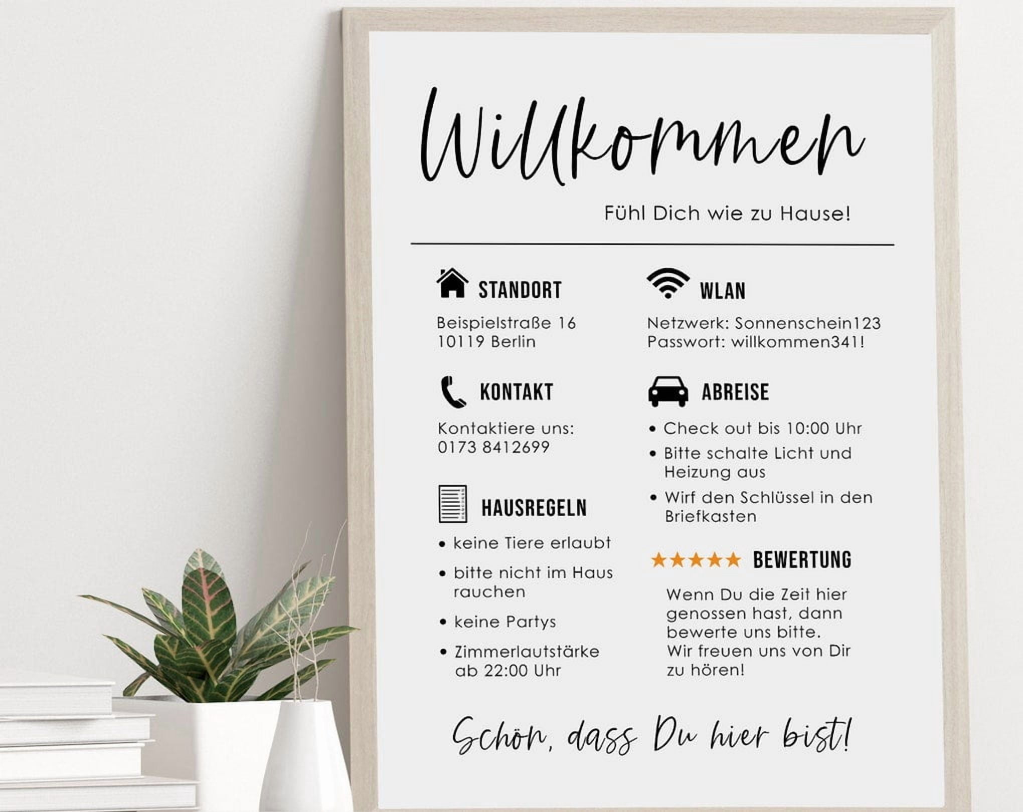 Airbnb Poster Welcome Sign Guest Apartment Airbnb Welcome Sign ,Decor ...