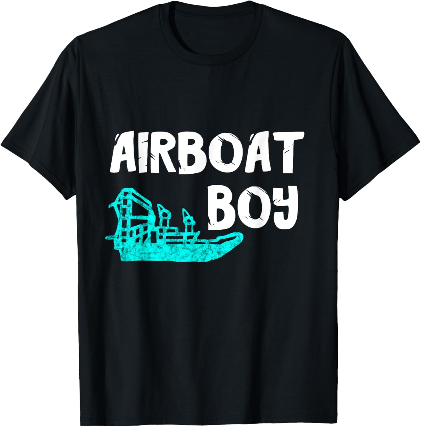 Airboat Boy Swamp Hydroplane Fanboat Propeller Airboating T-Shirt ...