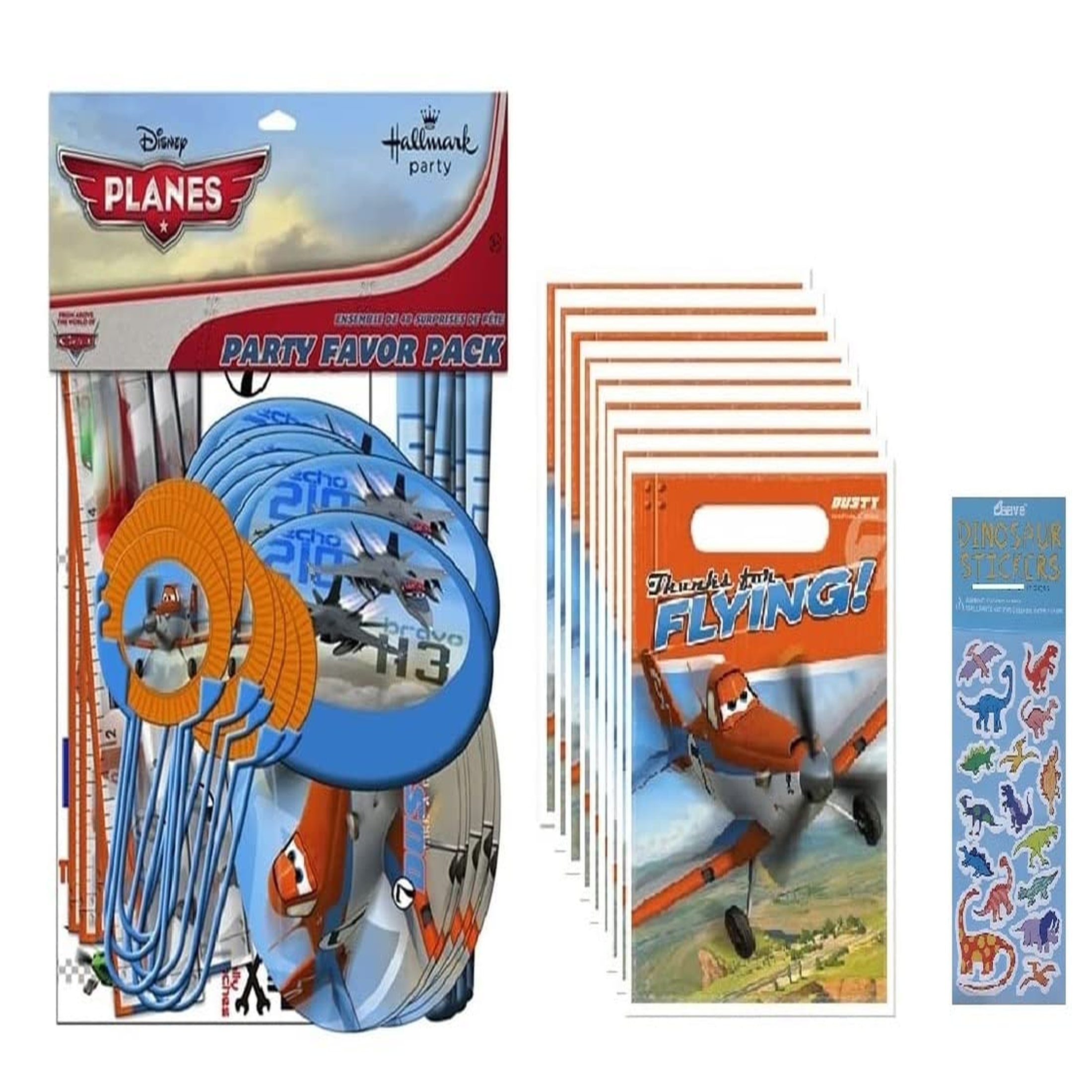 Airborne Adventure Party Pack - 8 Loot Bags & 48 Fun Favors! Stickers ...