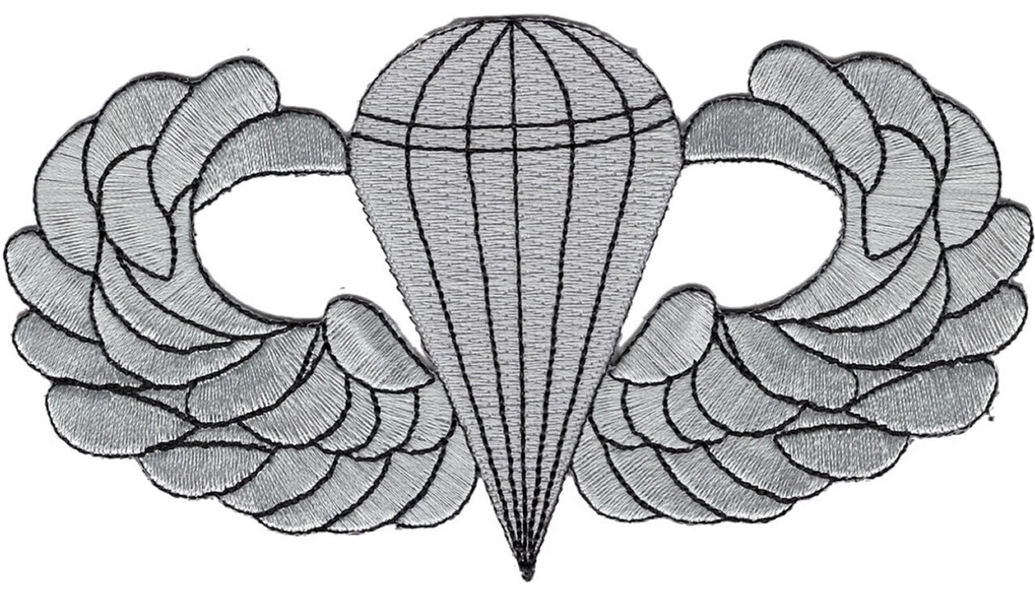 Airborne Basic Jump Wings Badge 5 inch Patch - Walmart.com