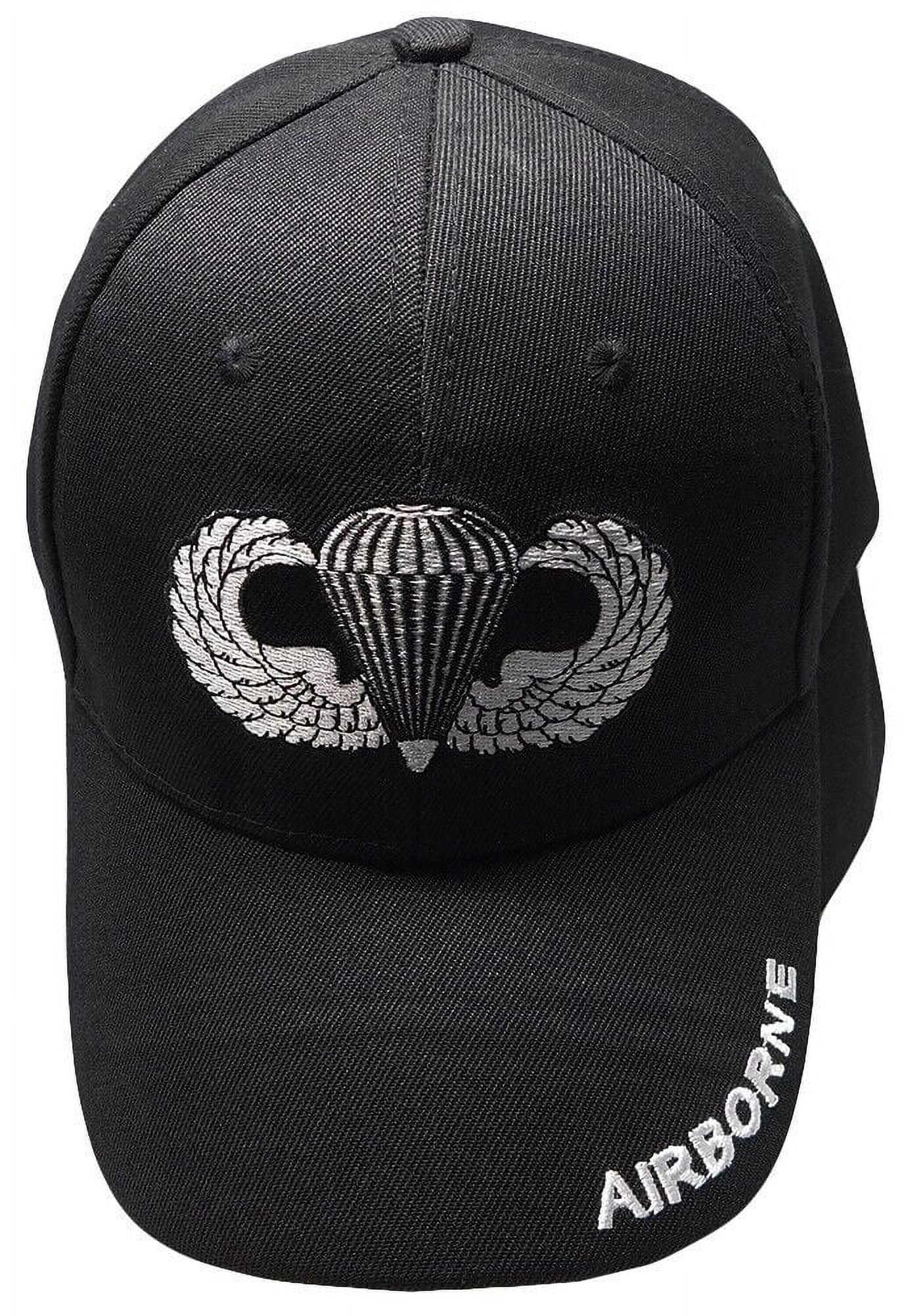 Airborne Hat With Wings - U.S. Army Black With Jump Wings Baseball Cap ...