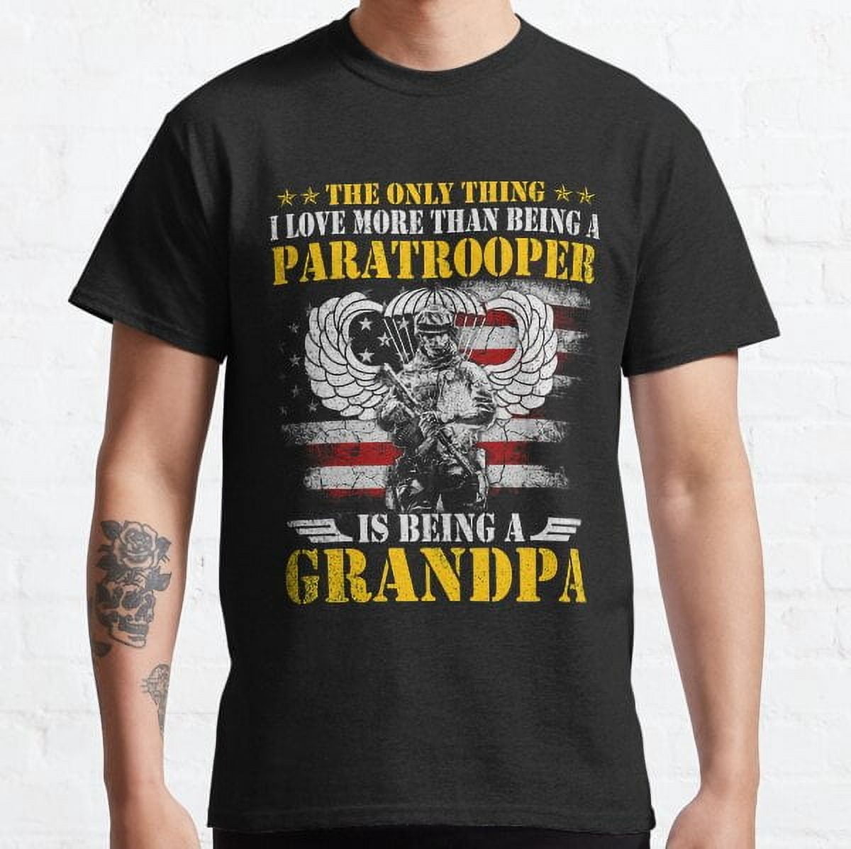 Airborne Paratrooper Grandpa Classic T-shirt - Walmart.com