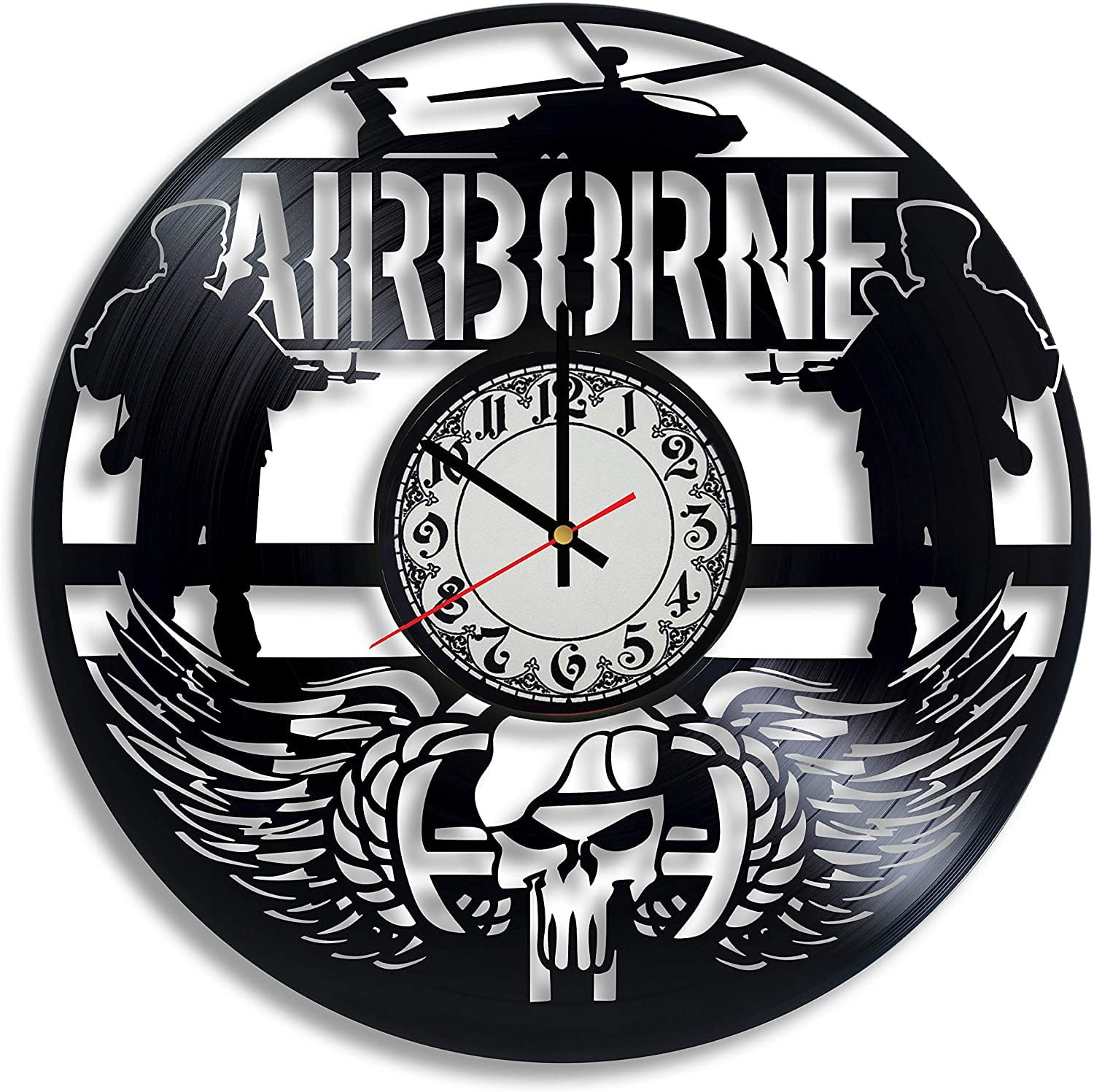 Airborne Vinyl Wall Clock, Military Wall Clock for Men - air Force ...