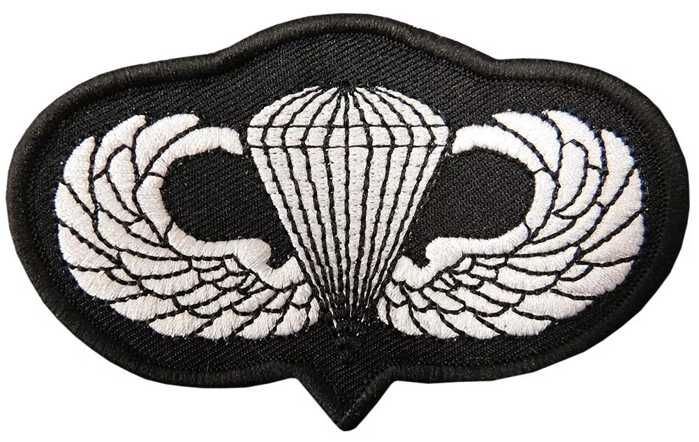 Airborne Wings Black White Iron On Patch - Walmart.com