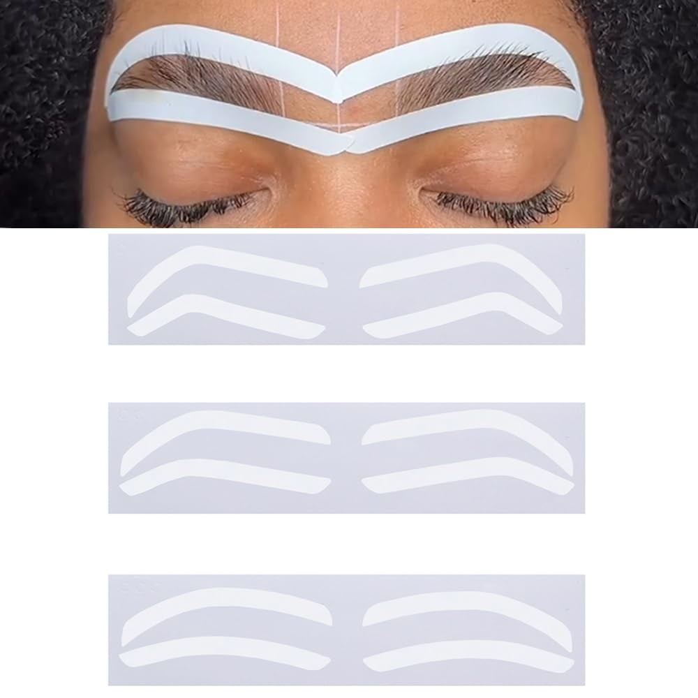 Airbrush Eyebrow Stickers Stencils Shape Tape Disposable Tattoo ...